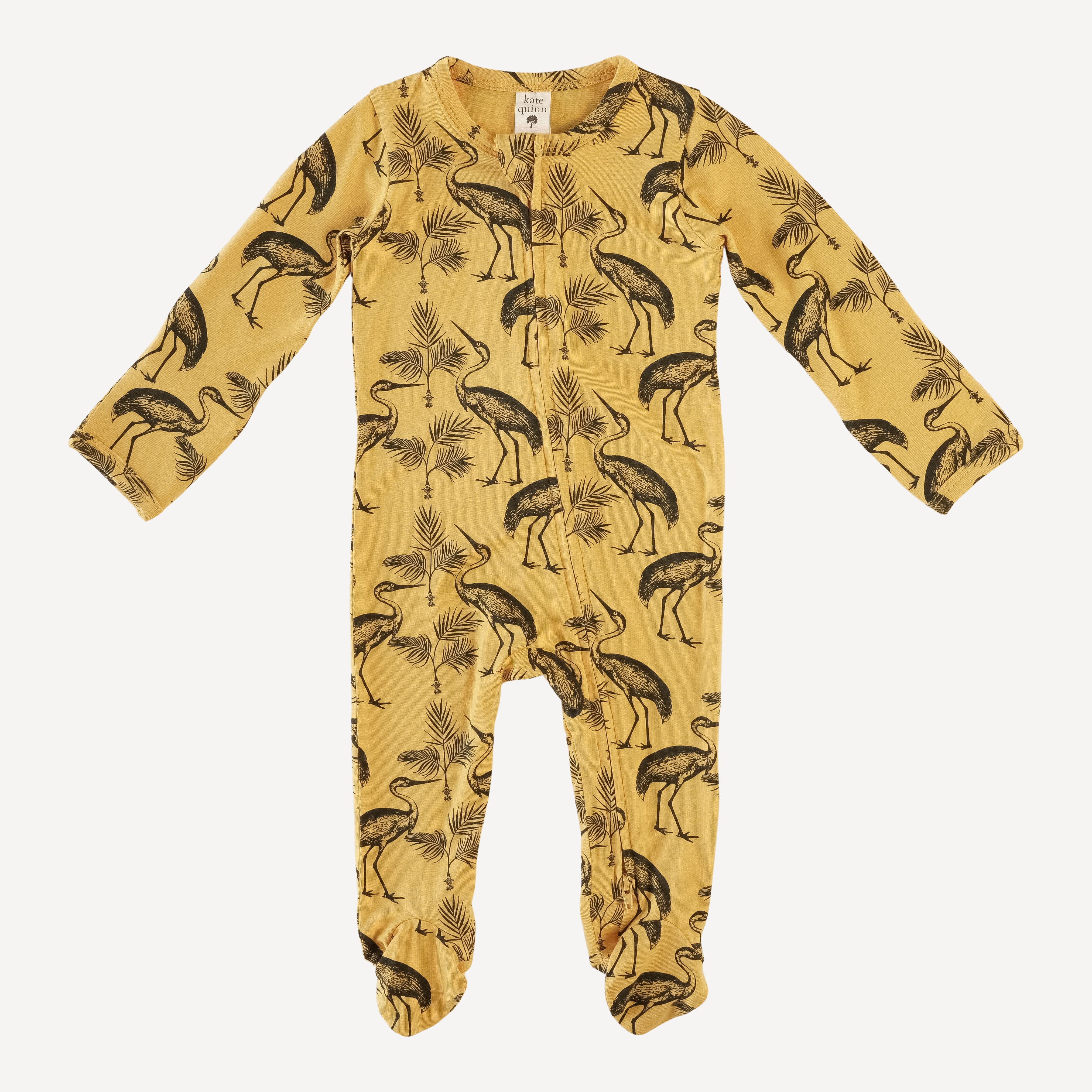 long sleeve zipper footie | crane and palm | viscose from bamboo – kate ...
