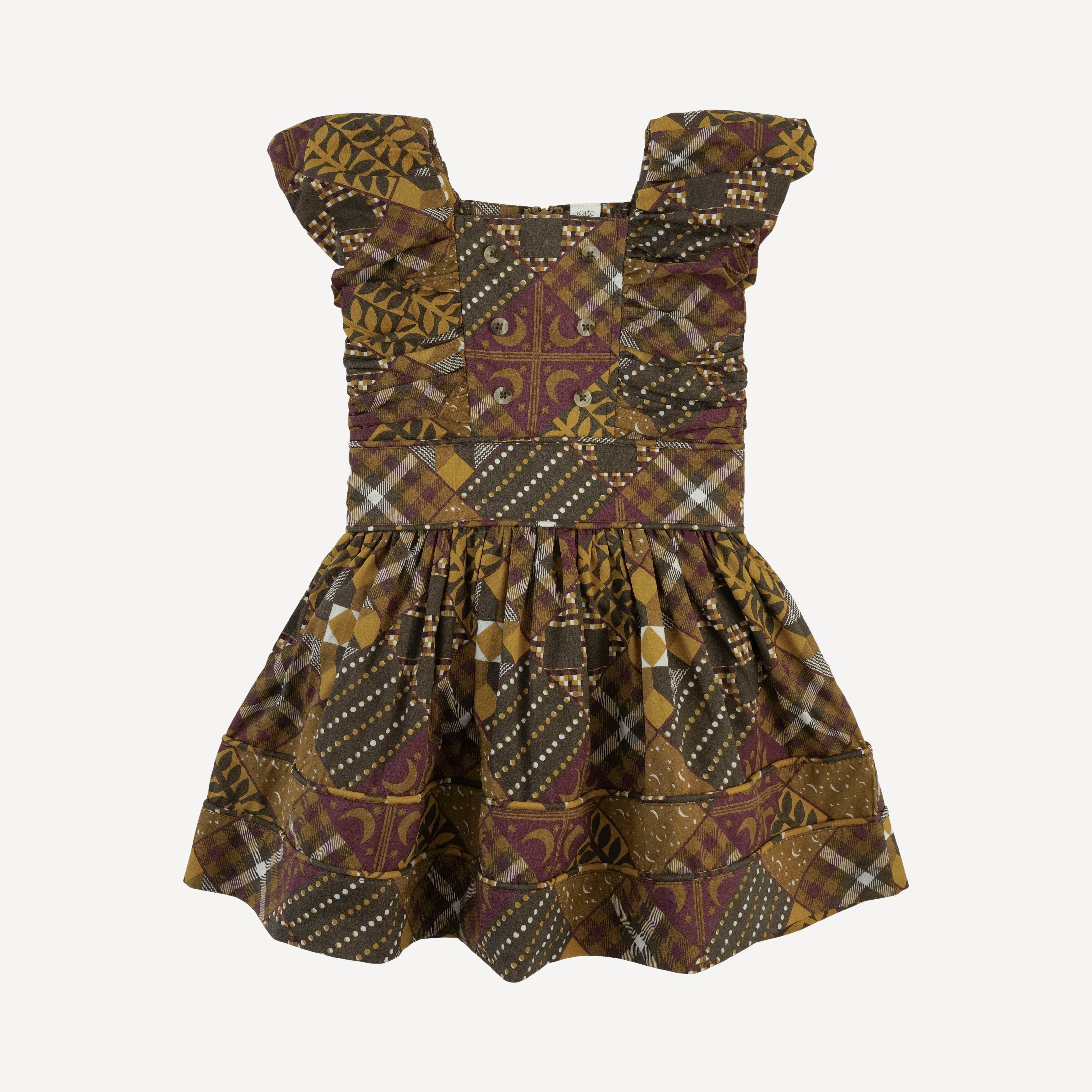 wonderland dress | harvest quilt | organic cotton woven – kate quinn