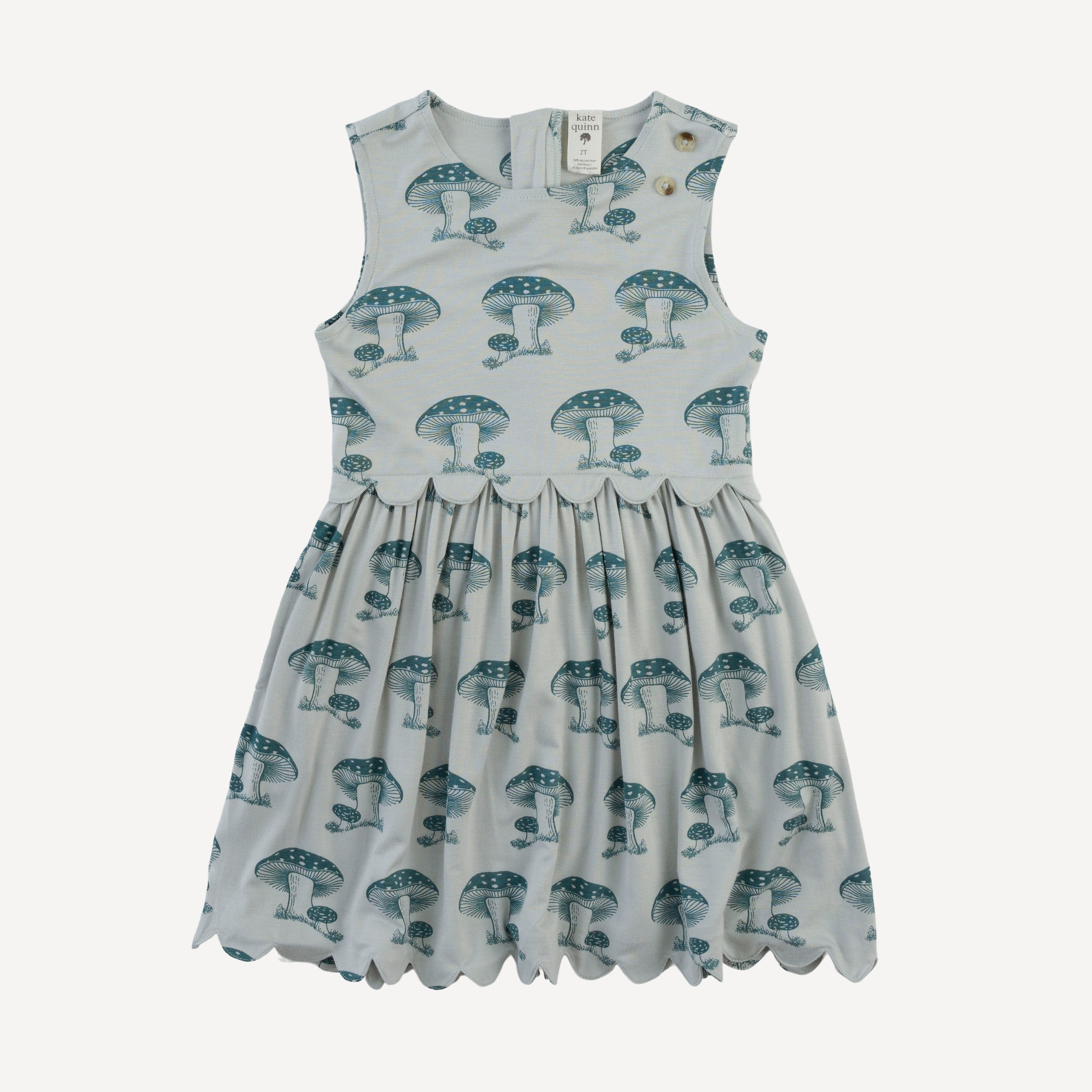 sleeveless scallop dress | trooper toadstool | bamboo – kate quinn