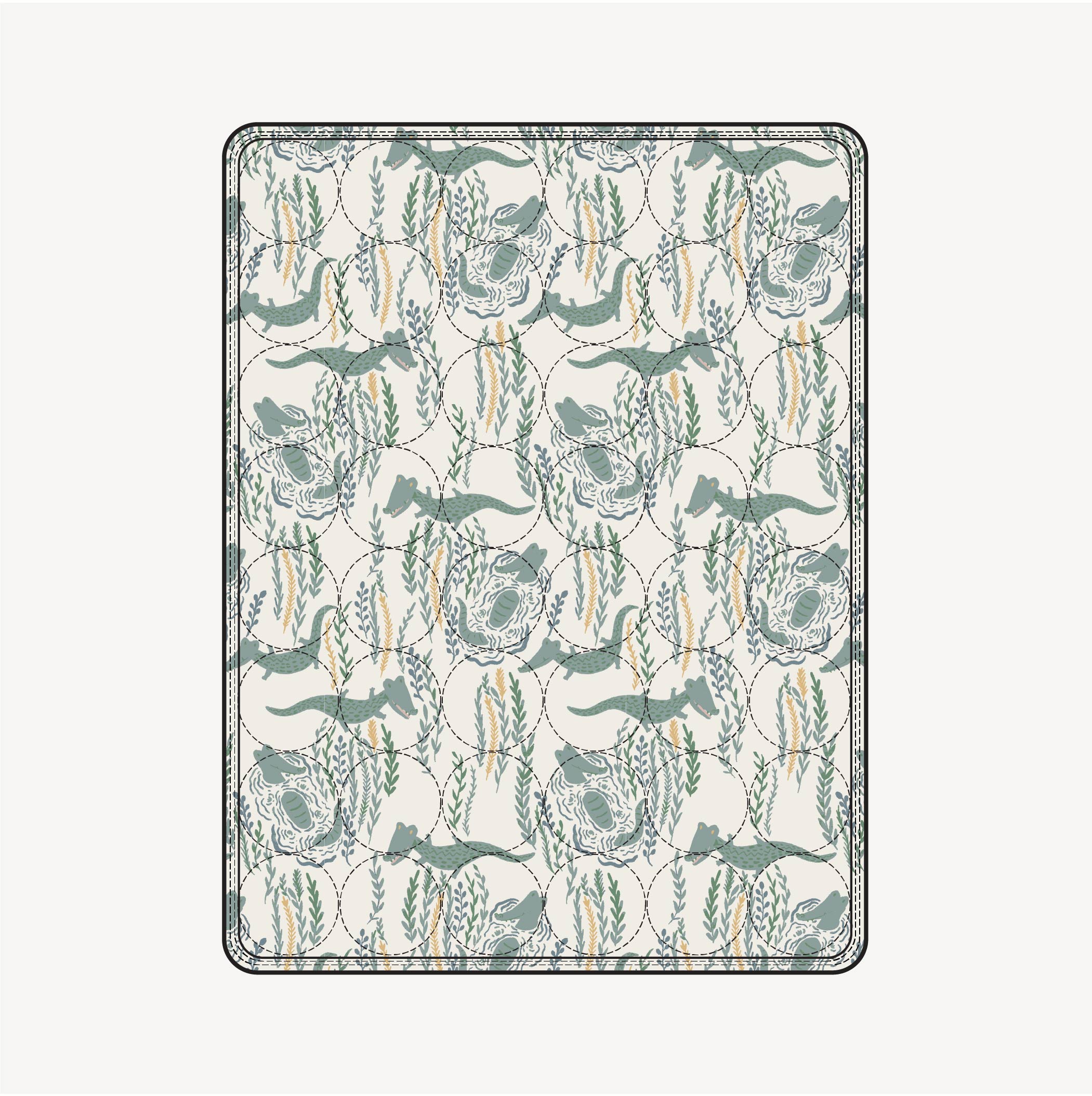 PREORDER classic circle quilt | crocodile | bamboo – kate quinn